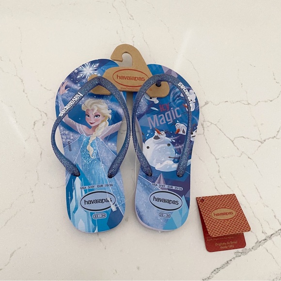 Havaianas | Shoes | Havaianas Girls Kids Slim Frozen Flipflops | Poshmark